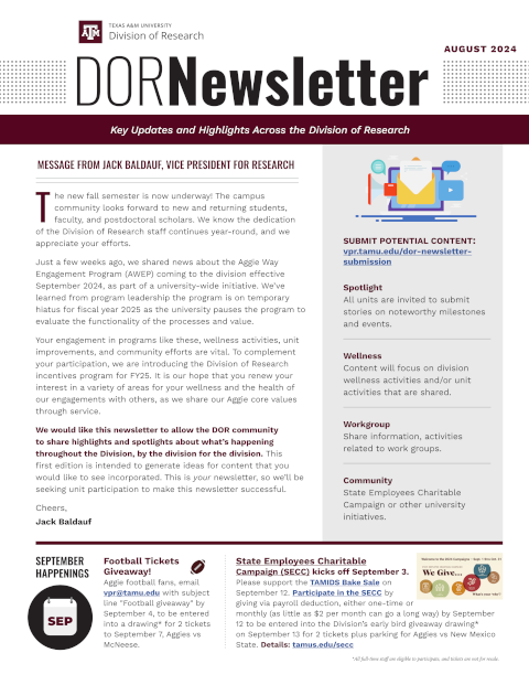 Newsletter Archive – Division of Research